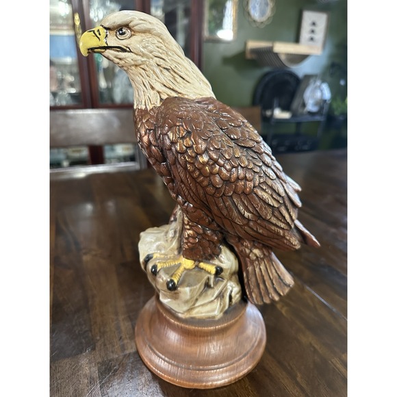 Bird | Vintage Bald Eagle Figurine Statue Handpainted Ceramic Resin ...